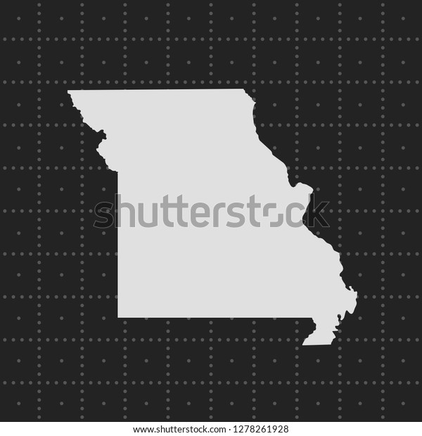 Vector Map Missouri Stock Vector (Royalty Free) 1278261928 | Shutterstock