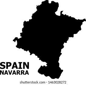 Navarre Spain Autonomus Community Map Black Stock Illustration 1307585206