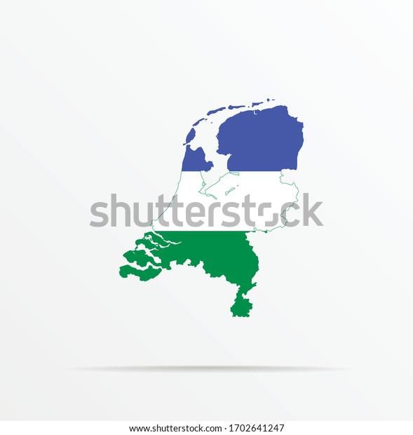 Vector Map Netherlands Combined Ladin People Stock Vector (Royalty Free ...