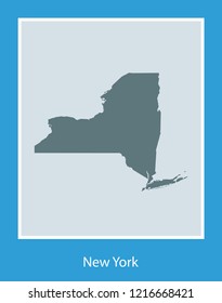 Vector Map New York Stock Vector (Royalty Free) 1216668421 | Shutterstock