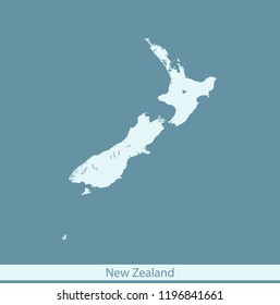 Vector Map New Zealand Stock Vector (Royalty Free) 1196841661 ...