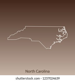 Vector Map North Carolina Stock Vector (Royalty Free) 1237024639 ...