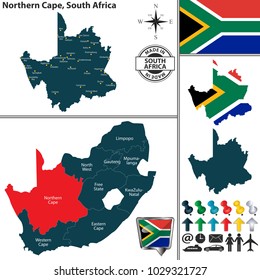 Vector Map Northern Cape Province Location Stock Vector (Royalty Free ...