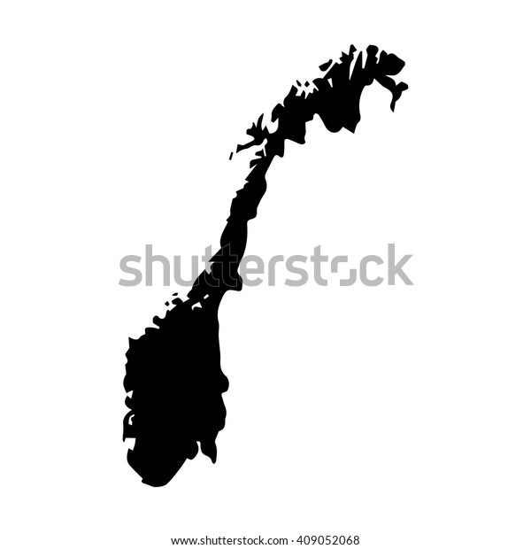 Vector Map Norway Isolated Vector Illustration Stock Vector (Royalty ...