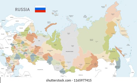 3,773 Russia administrative map Images, Stock Photos & Vectors ...