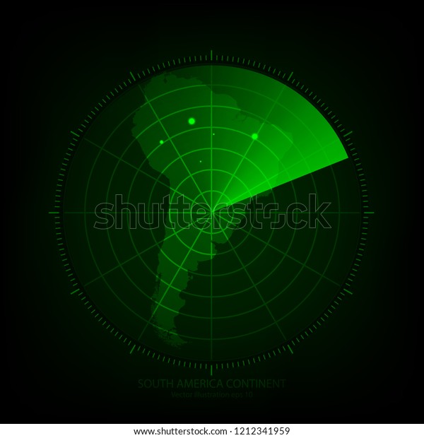 Vector Map Scan Green Color South Stock Vector (Royalty Free ...