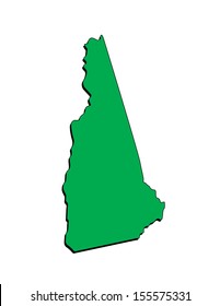Vector Map State New Hampshire Illustrator Stock Vector (Royalty Free ...