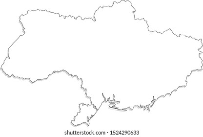 Vector Map Ukraine Stock Vector (Royalty Free) 1524290633 | Shutterstock