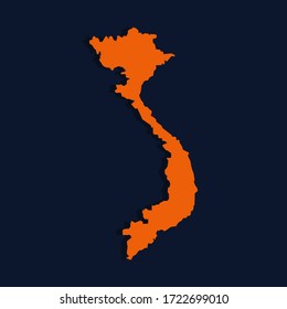 Vector Map Vietnam Isolated Vector Illustration Stock Vector (Royalty ...