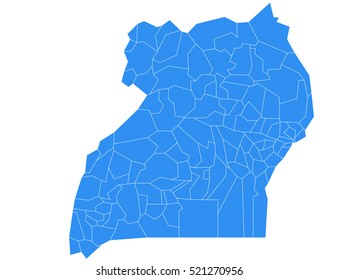 Vector Mapuganda Country On White Background Stock Vector (Royalty Free ...