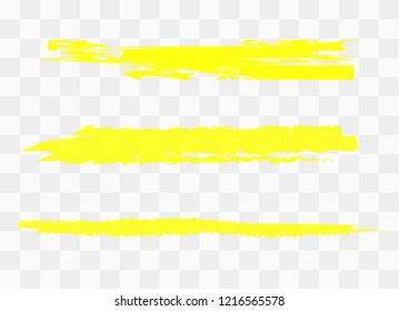 Vector Markers Drawn Yellow Marker Stripes Stock Vector (Royalty Free ...