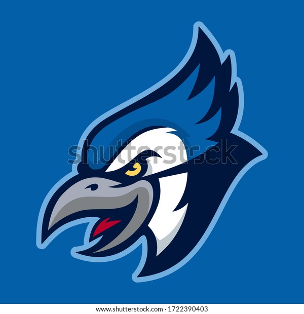 Vector Mascot Cartoon Illustration Angry Blue Stock Vector (Royalty ...