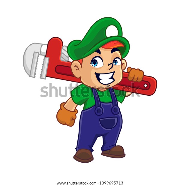 Vector Mascot Cartoon Illustration Happy Boy Stock Vector (Royalty Free ...
