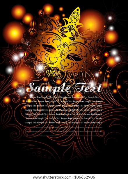 Vector Masquerade Party Poster Masks Masquerade Stock Vector (Royalty ...