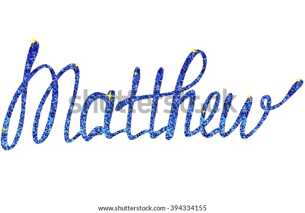 Vector Matthew Name Lettering Tinsels Stock Vector (Royalty Free ...