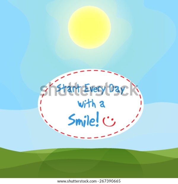 Vector Meadow Illustration Inspirational Quote Stock Vector (Royalty ...