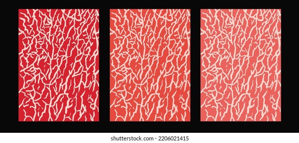 Vector Meat Background Pattern Collection Beef Stock Vector Royalty