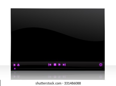 Vector Media Player Screen Illustration Stock Vector (Royalty Free ...