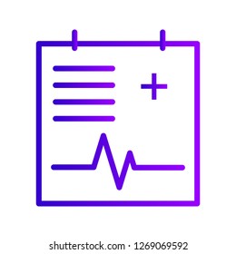 Vector Medical Chart Icon Stock Vector (Royalty Free) 1269069592 ...