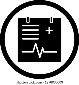 Vector Medical Chart Icon Stock Vector (Royalty Free) 1278985009 ...