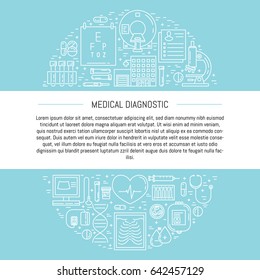 Vector Medical Diagnostic Poster Template Trendy Stock Vector (Royalty ...