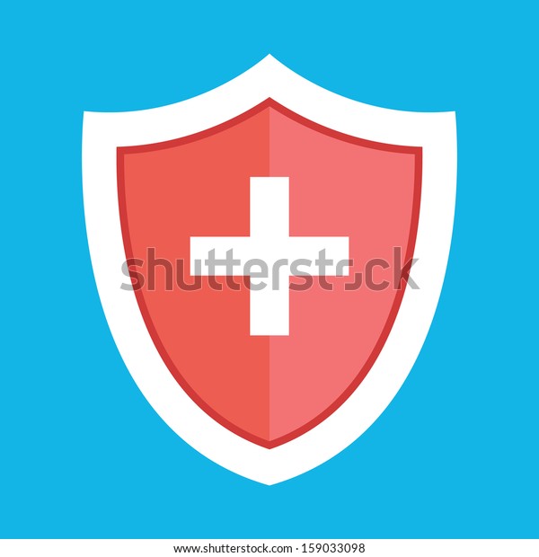 Vector Medical Shield Icon Stock Vector (Royalty Free) 159033098 ...