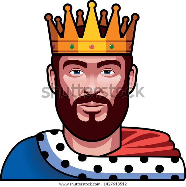 Vector Medieval Fantasy King Character Illustration Stock Vector ...