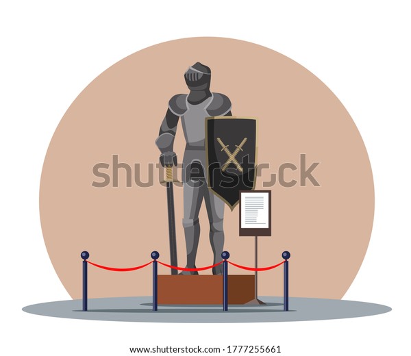 Vector Medieval Kingdom Royal Guard Statue 库存矢量图（免版税）1777255661 ...