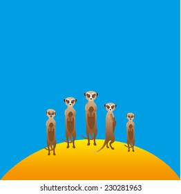 Vector Meerkat Shadow On Blank Background Stock Vector (Royalty Free ...