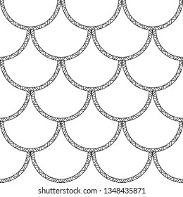 Vector Mermaid Tail Texture Black Fish Stock Vector (Royalty Free ...