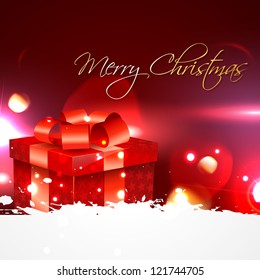 Vector Merry Christmas Gift Design Background Stock Vector (Royalty ...