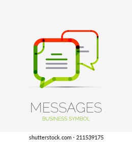 Vector Message Clouds Company Logo Design Stock Vector (Royalty Free ...