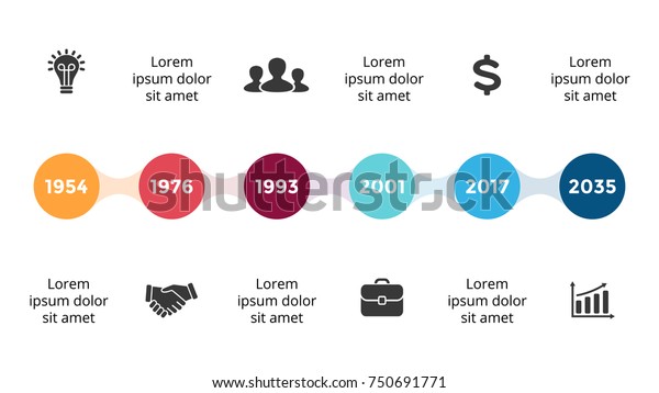Vector Metaball Timeline Infographic Diagram Chart Stock Vector ...