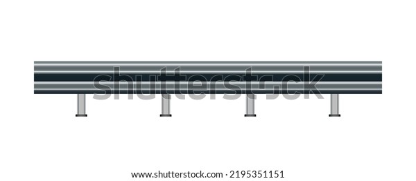 Vector Metal Linear Road Barrier Isolated Stock Vector (Royalty Free ...