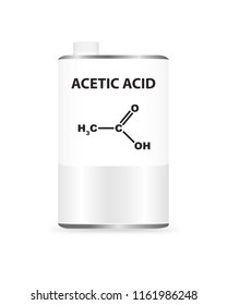 Vector Metal Liquid Container Can Acetic Stock Vector (Royalty Free ...