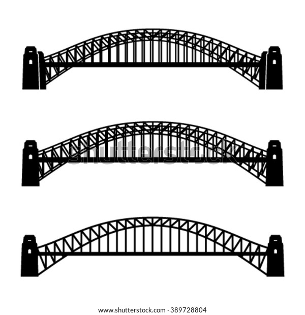 Vector Metal Sydney Harbour Bridge Black Stock Vector (Royalty Free ...