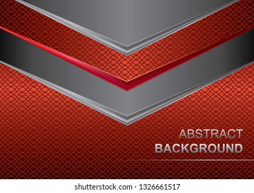 Vector Metallic Bannerblack Red Metal Backgroundabstract Stock Vector ...