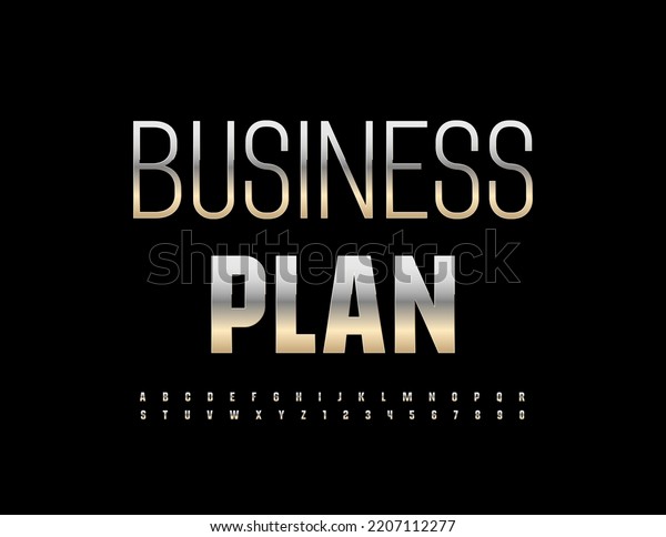 Vector Metallic Logo Business Plan Trendy Stock Vector (Royalty Free ...