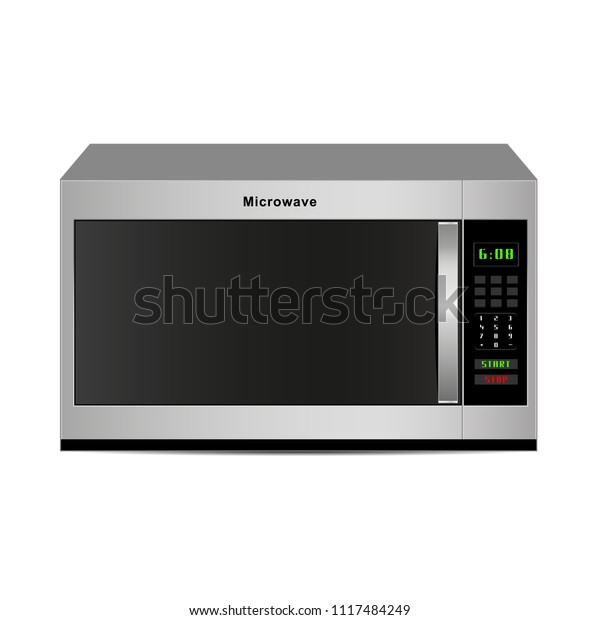 Vector Microwave Oven Microwave Front View Stock Vector (Royalty Free ...