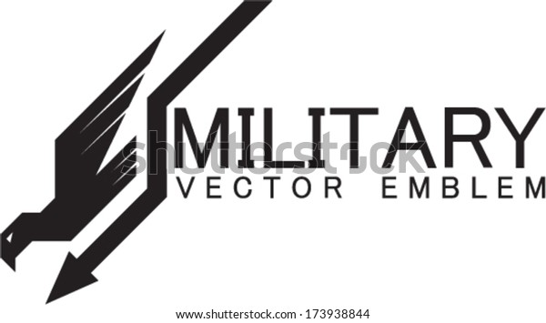Vector Military Heraldry Emblem Eagle Lightning Stock Vector (Royalty ...