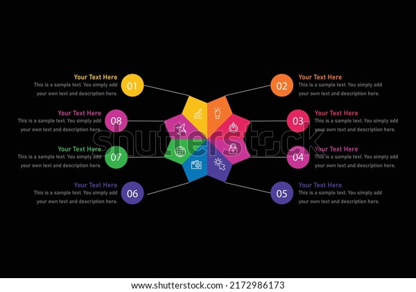 Vector Mind Map Template Colorful Circles: เวกเตอร์สต็อก (ปลอดค่า ...