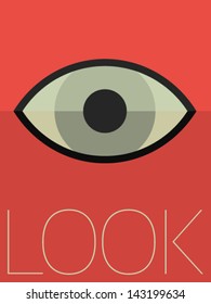 Vector Minimal Design Looking Eye Stock Vector (Royalty Free) 143830171 ...