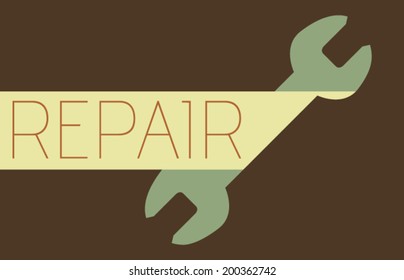 Vector Minimal Design Repair Stock Vector (Royalty Free) 200362742 ...