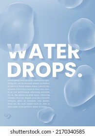 Vector Minimalist Abstract Water Drops Poster Stock Vector (Royalty ...