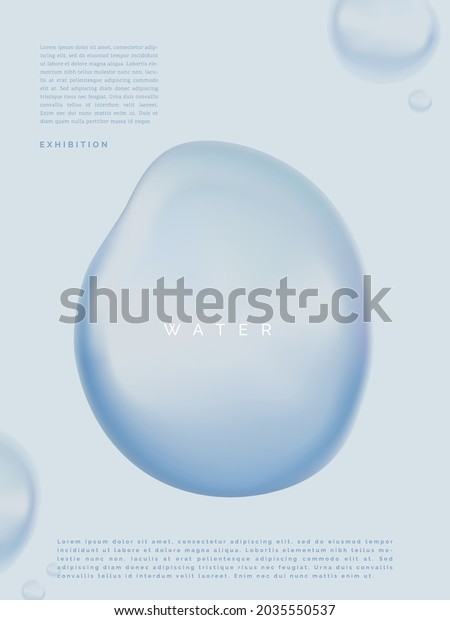 Vector Minimalist Abstract Water Drops Poster Stock Vector (Royalty ...