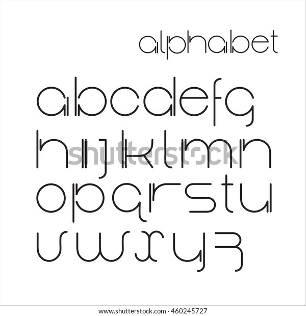 Vector Minimalist Alphabet Lower Case Letters Stock Vector (Royalty ...