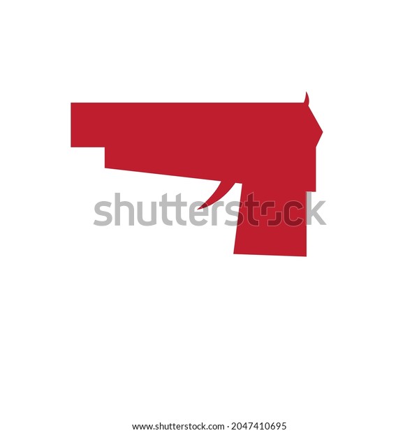 Vector Minimalist Flat Gun Clipart Stock Vector (Royalty Free ...