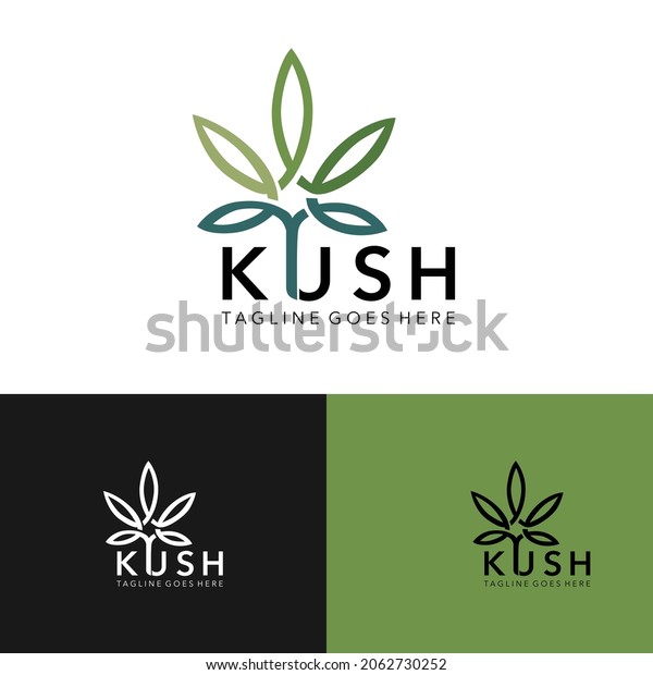 Vector Minimalist Modern Kush Logo Isolated Stock Vector (Royalty Free ...