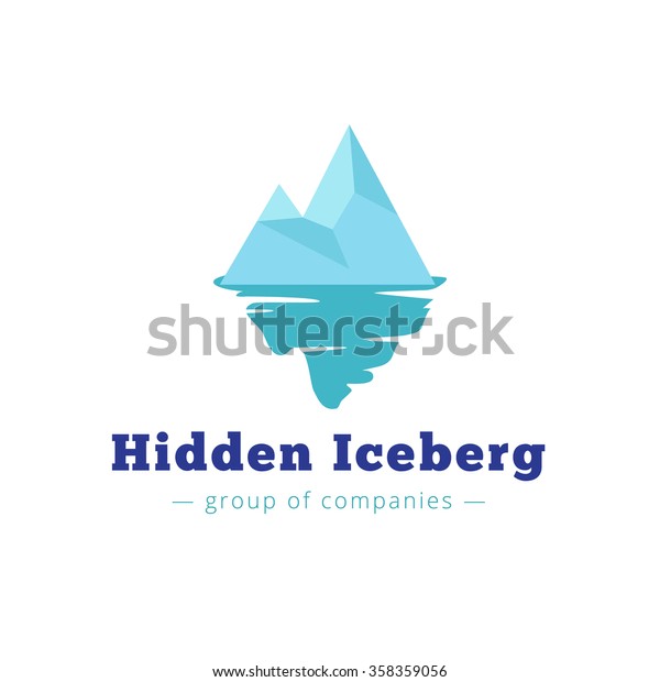 Vector Minimalistic Blue Iceberg Logo Brand Stock Vector (Royalty Free ...
