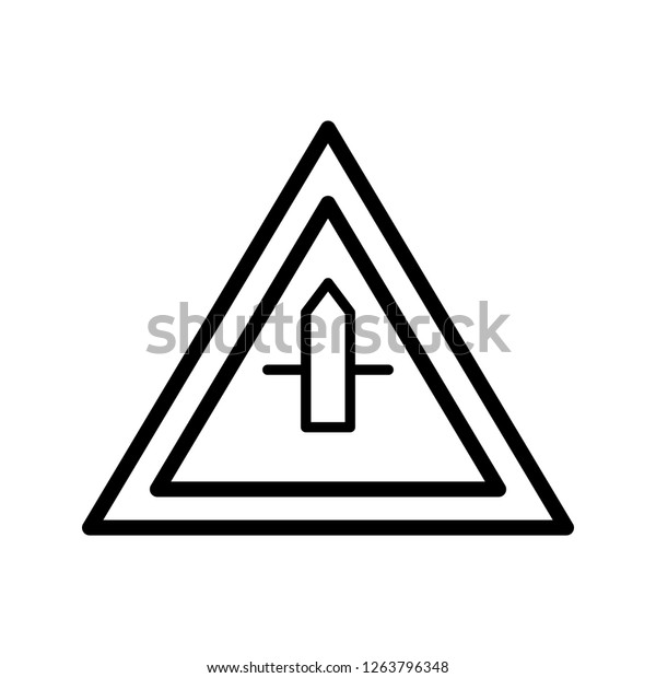 Vector Minor Cross Road Sign Icon Stock Vector (Royalty Free ...